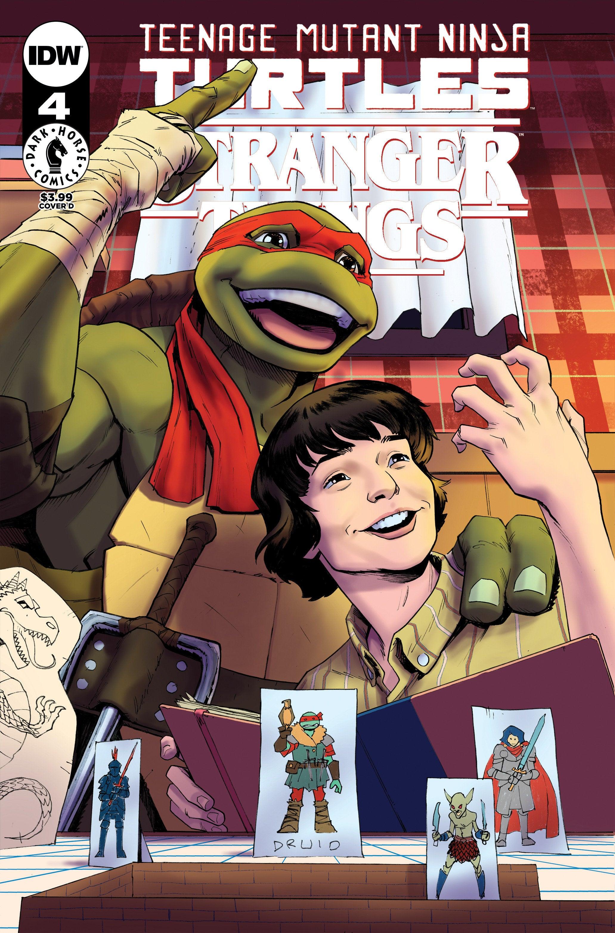 Teenage Mutant Ninja Turtles x Stranger Things #4 Variant D (Gorham ...